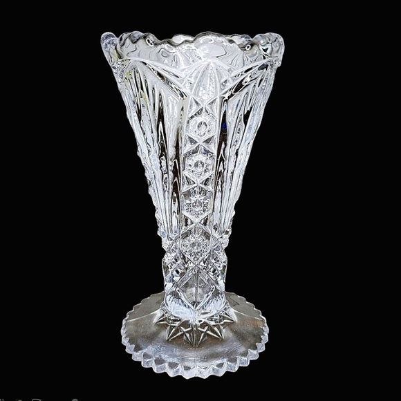 Imperial Glass | Accents | Eapg Diamond With Fan New Cut 22 Vase 6 ...